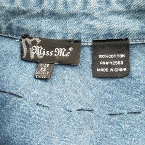 Miss Me | Tops | Miss Me Denim Button Down Shirts | Poshmark